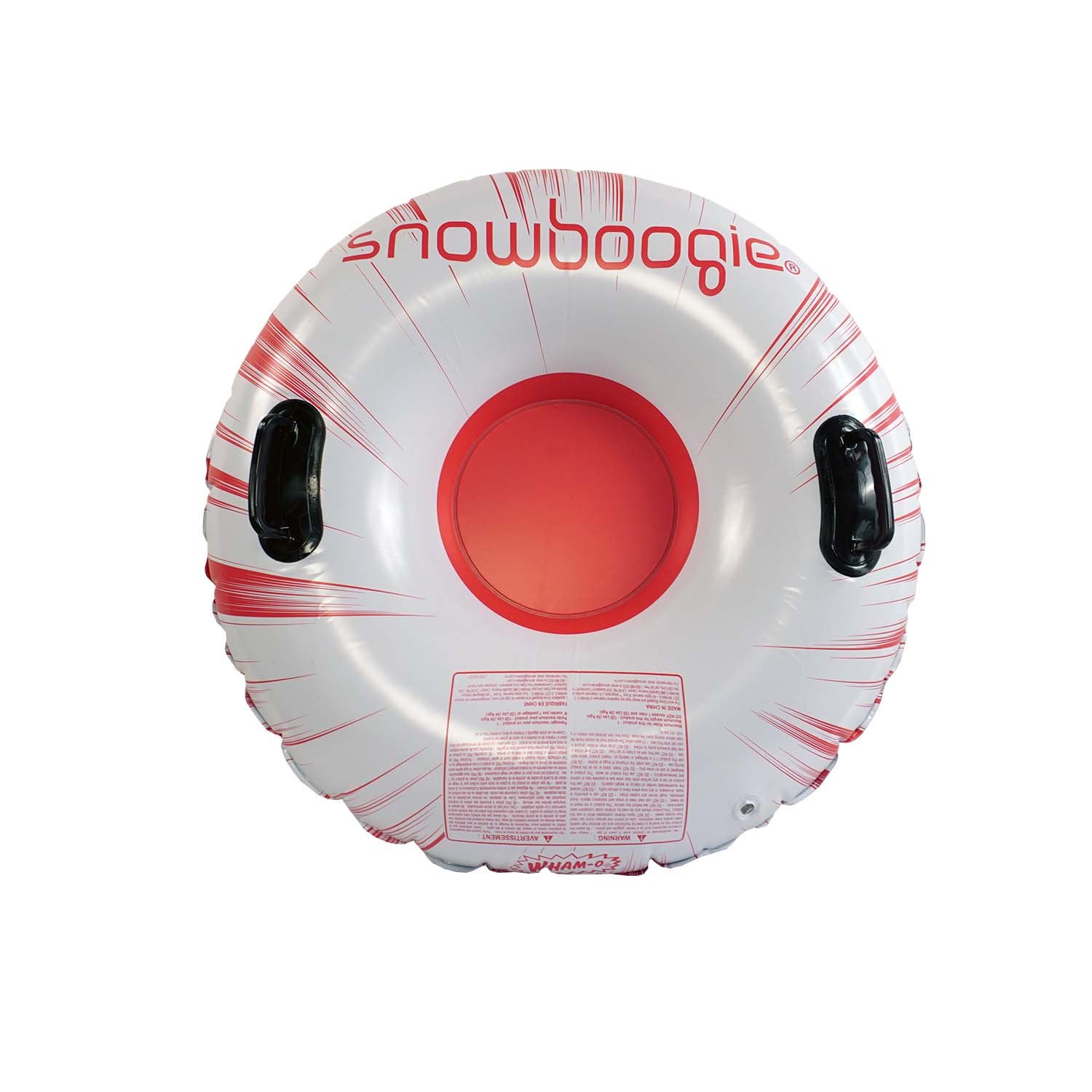 Snowboogie 37" Single Rider Inflatable Snow Tube Sled, Peppermint Desi